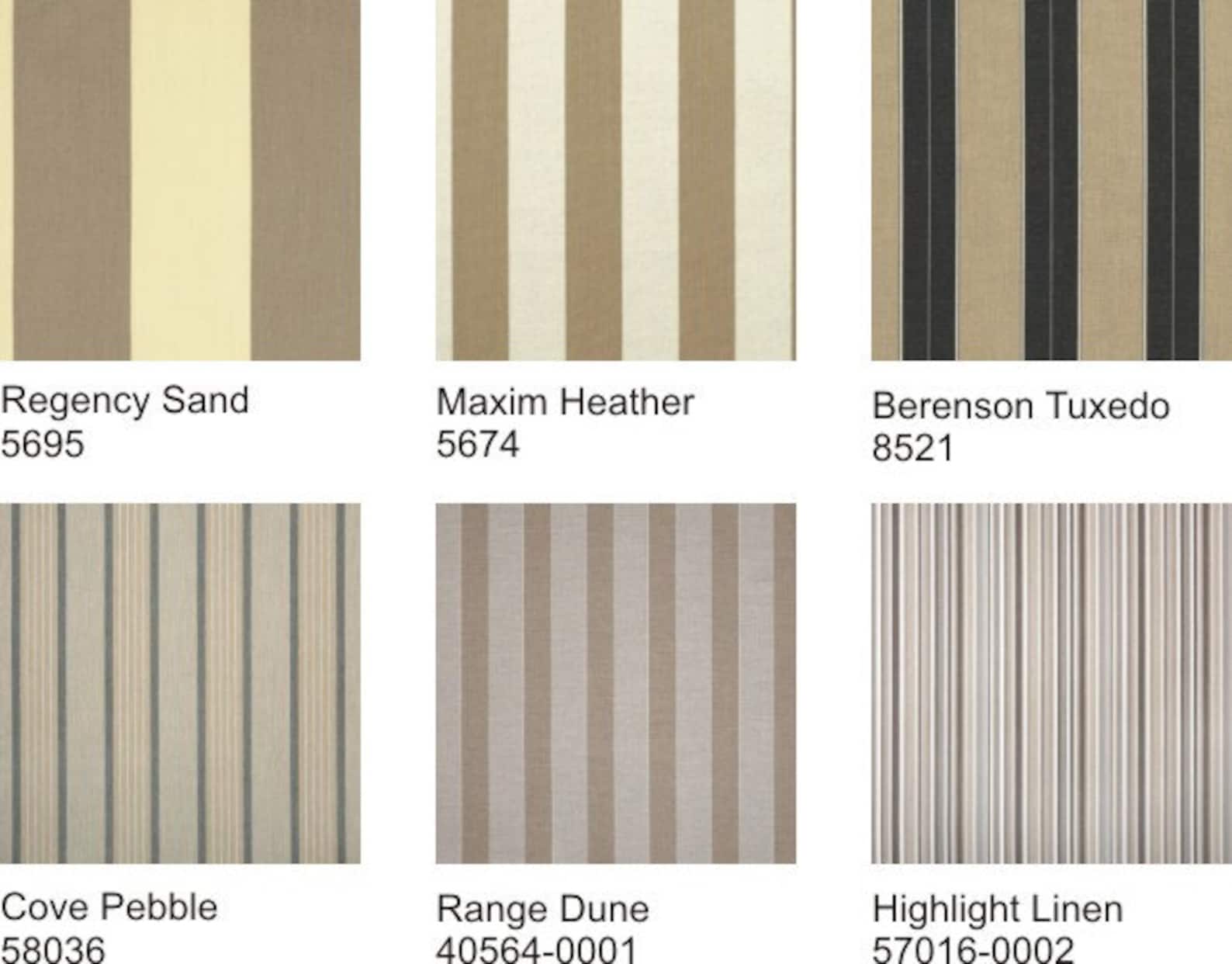 Sunbrella Striped Outdoor Fabric by the Yard - 2 Yard Minimum Order ...