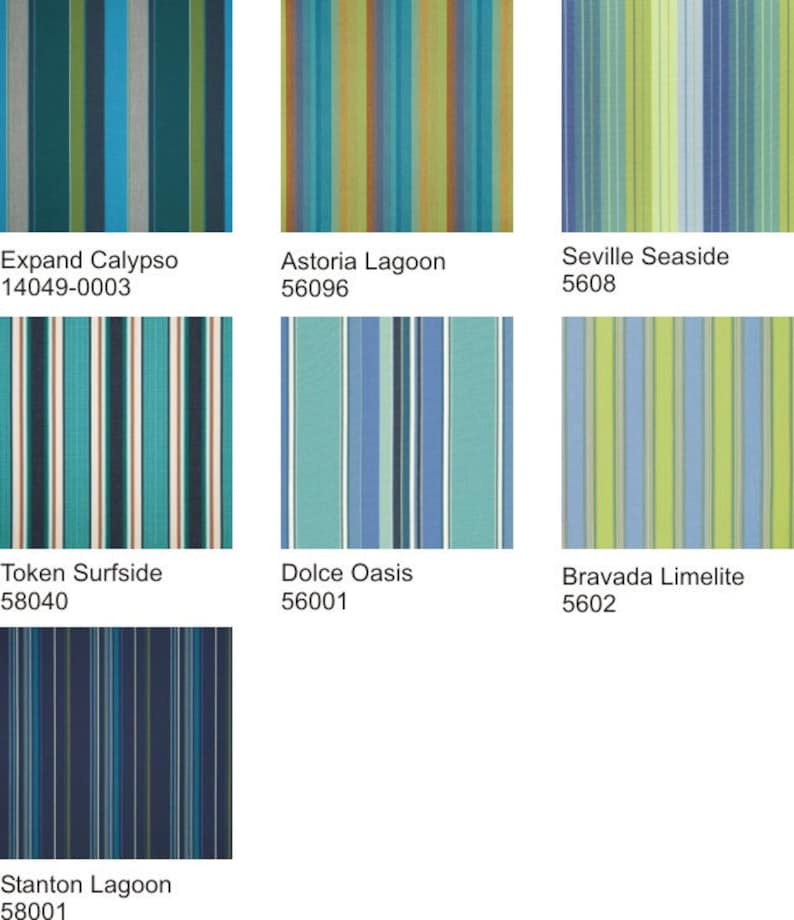 Sunbrella Striped Outdoor Fabric by the Yard - 2 Yard Minimum Order ...