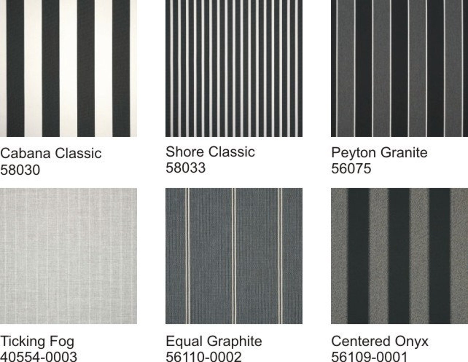 Sunbrella Striped Outdoor Fabric by the Yard - 2 Yard Minimum Order ...