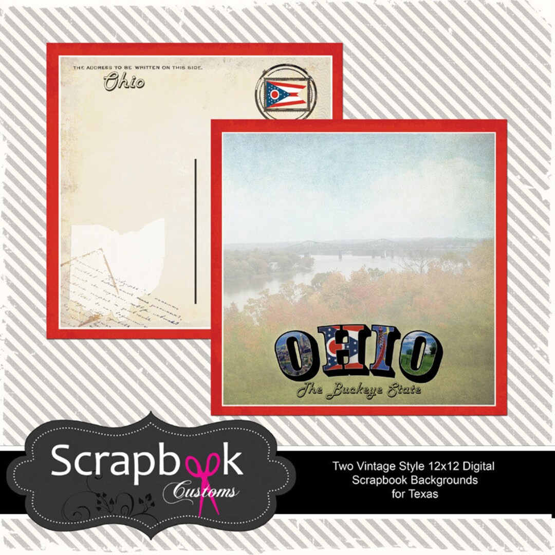 Ohio Digital Scrapbook Paper. Vintage. Instant Download. - Etsy