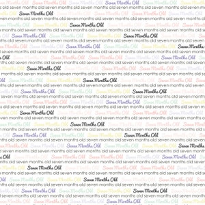 7 Months Old Baby Girl Journal Cards. Digital Scrapbooking. Project ...