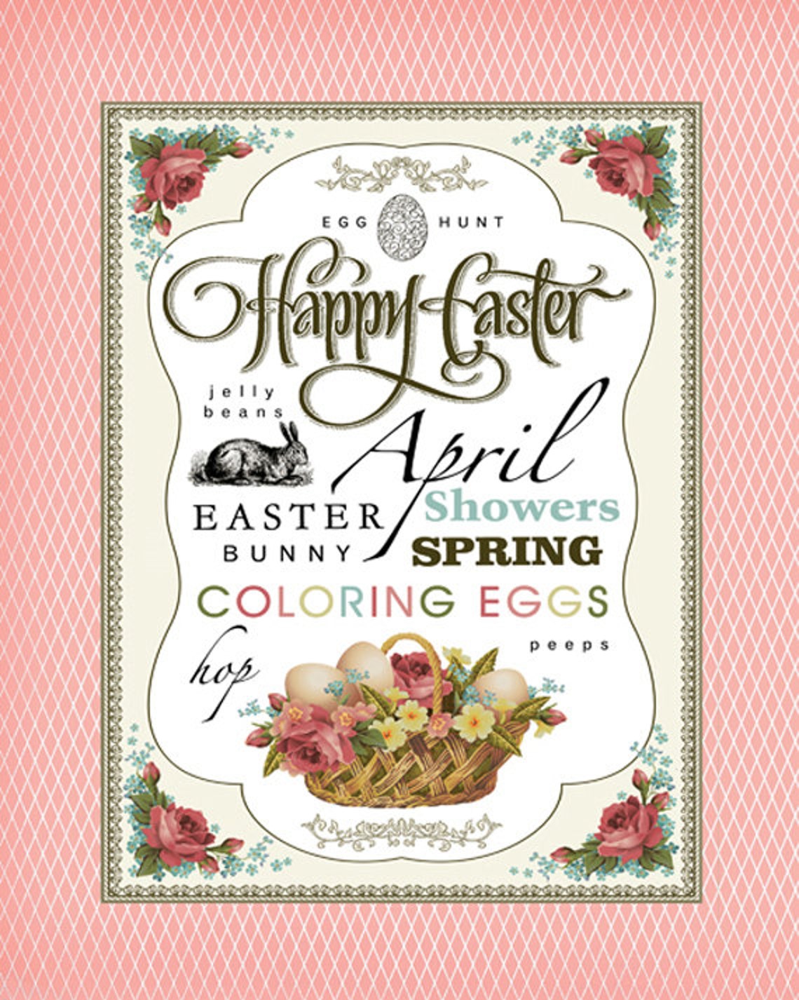 April Subway Art. Easter Printable. Instant Download. - Etsy