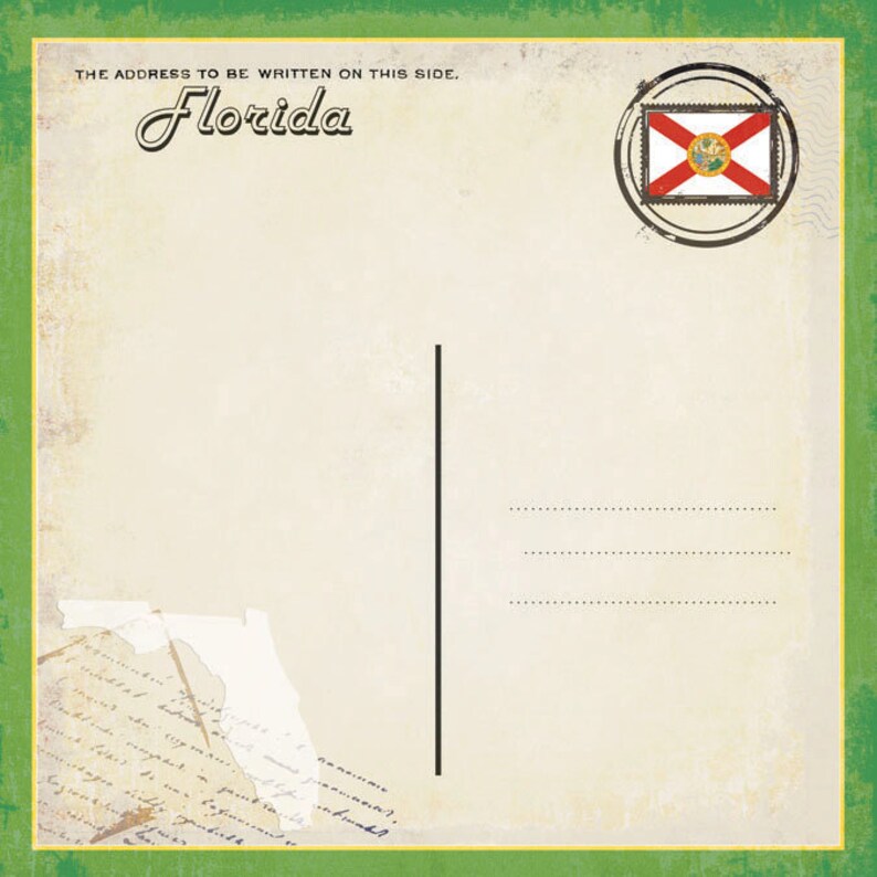 Florida Digital Scrapbook Paper. Vintage. Instant Download. - Etsy