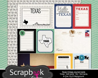 Texas Digital Scrapbooking Paper. Vintage. Instant Download. | Etsy