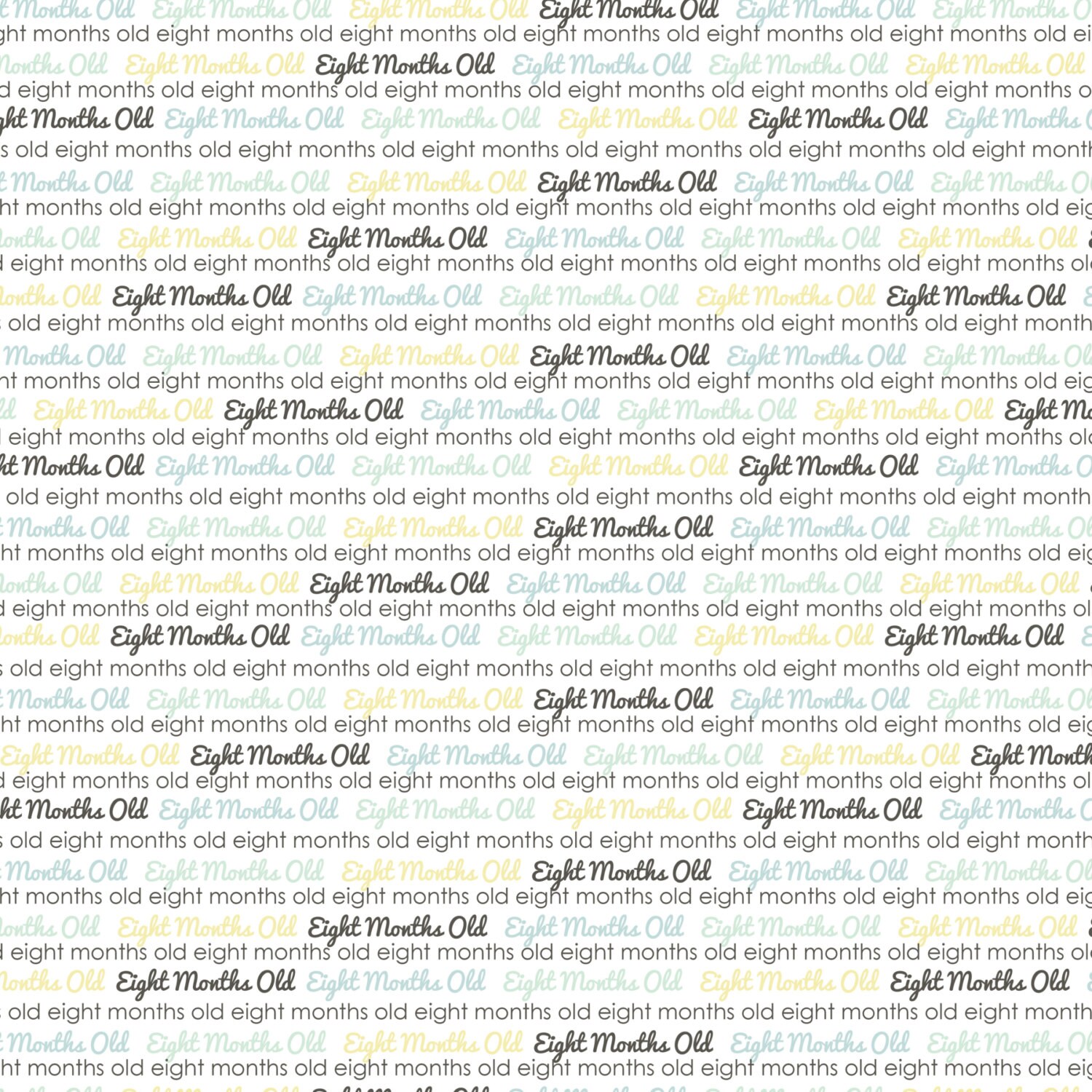 8 Months Old Journal Cards. Baby Boy Digital Scrapbooking. Project Life ...