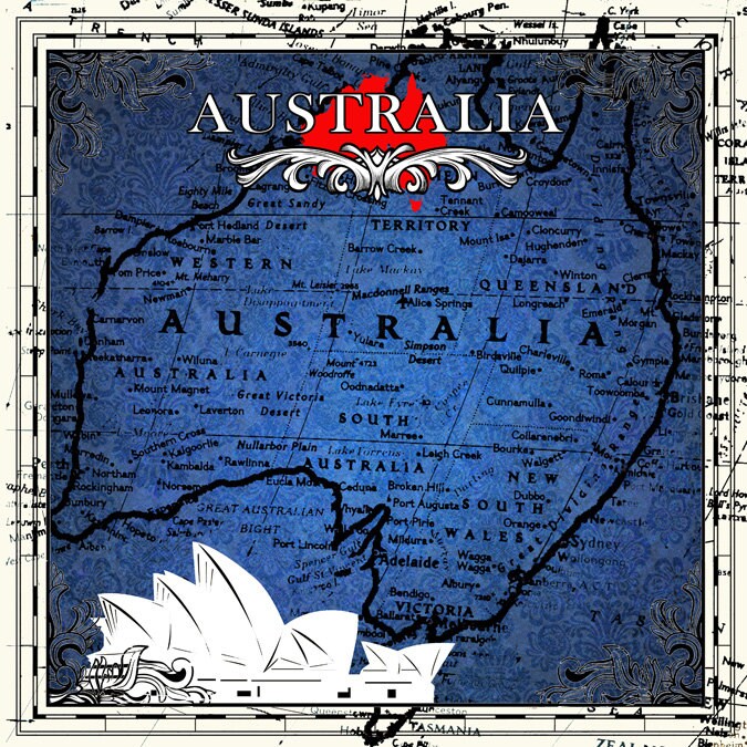 Australia Digital Scrapbooking Paper. Instant Download. - Etsy