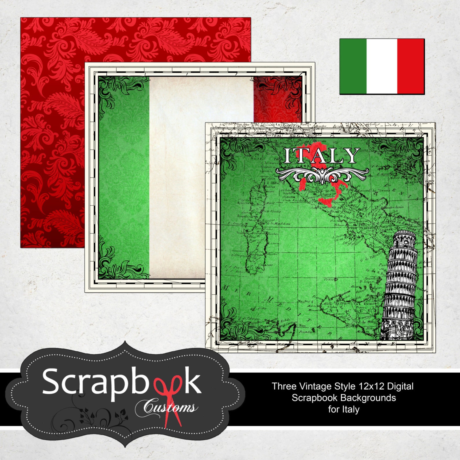 Italy Digital Scrapbooking. Instant Download. - Etsy
