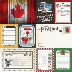 Canada Journal Cards. Digital Scrapbooking. Project Life. Instant ...