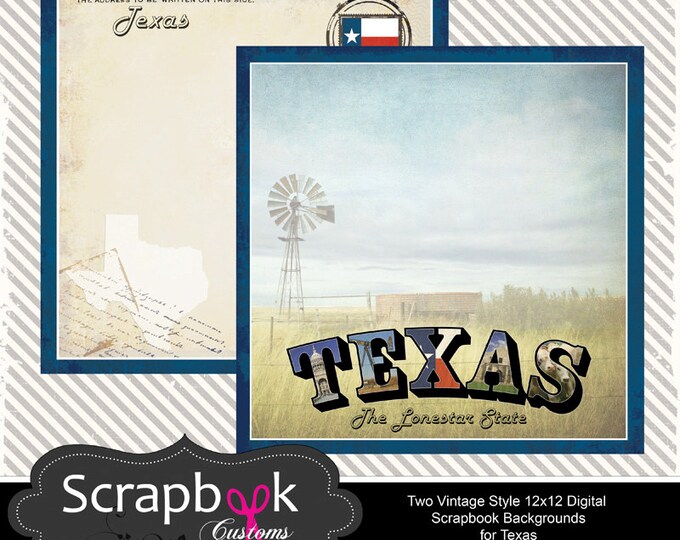Texas Digital Scrapbooking Paper. Vintage. Instant Download. - Etsy