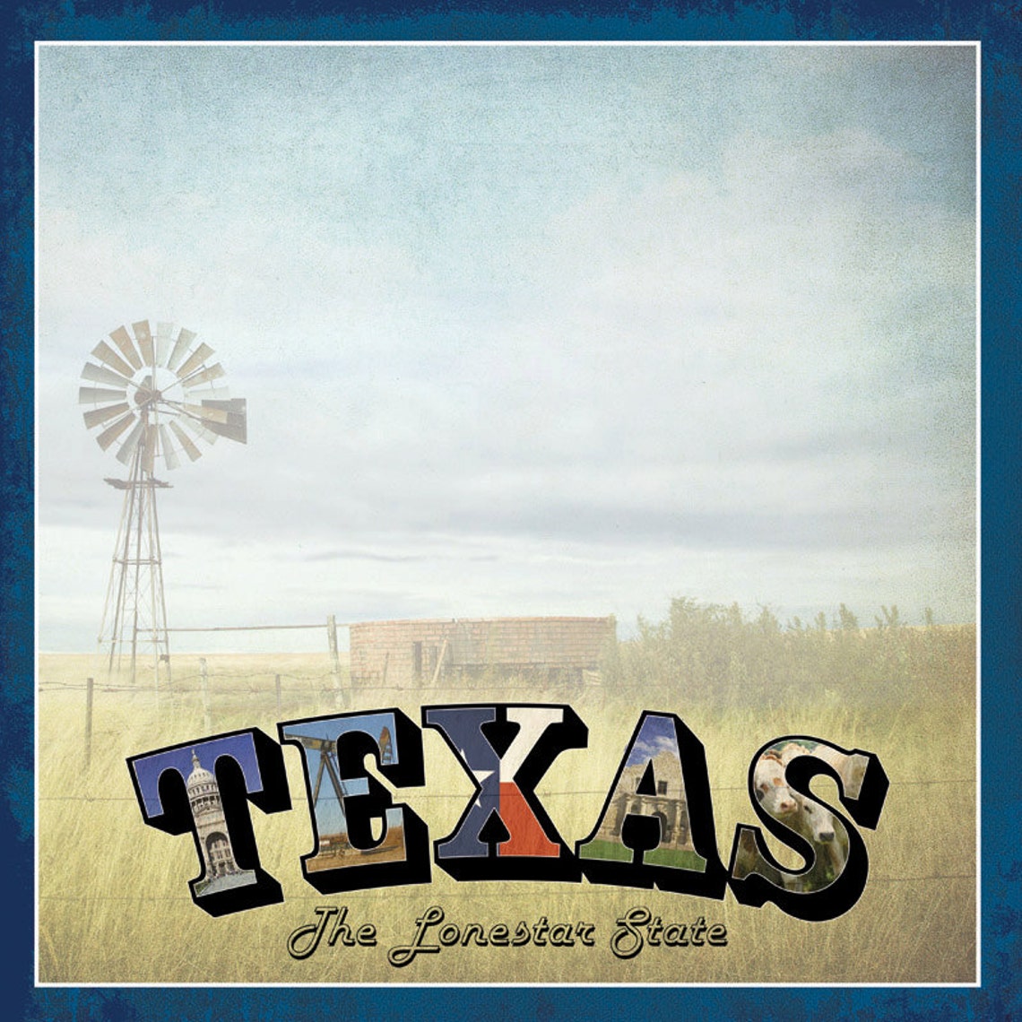 Texas Digital Scrapbooking Paper. Vintage. Instant Download. - Etsy