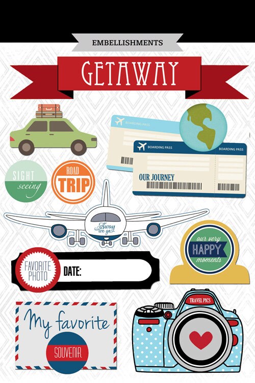 Travel Journal Cards. Digital Scrapbooking. Project Life. Instant ...