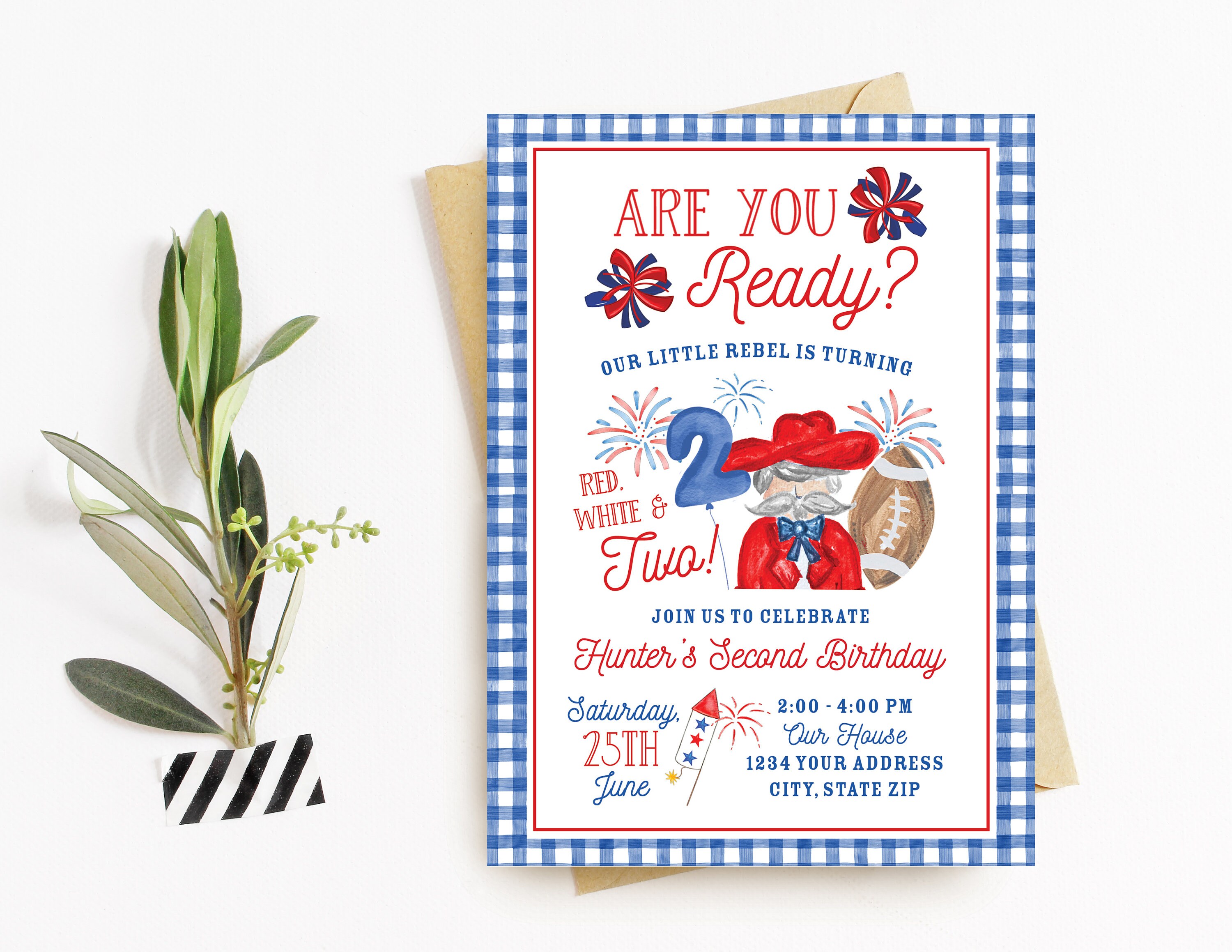 Ole Miss Birthday Invitation, Hotty Toddy Birthday, Are You Ready ...