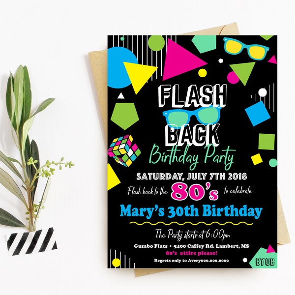 80s Prom Invitation - Etsy