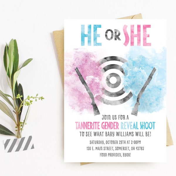 Gender Reveal Invitation Target - Etsy