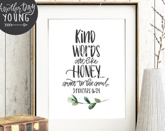Instant Download Printable Bible Verse Wall Art Print Bee - Etsy