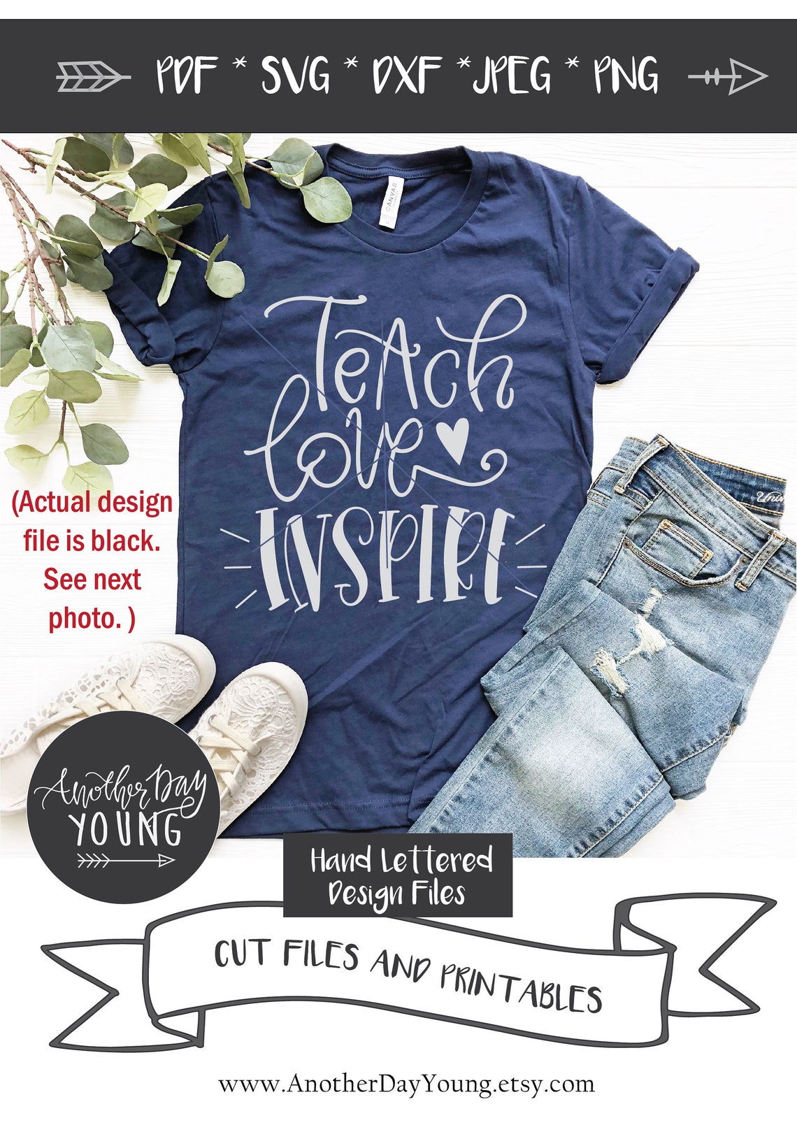 Teach Love Inspire / Hand Lettered SVG / Classroom Printable / Cricut ...