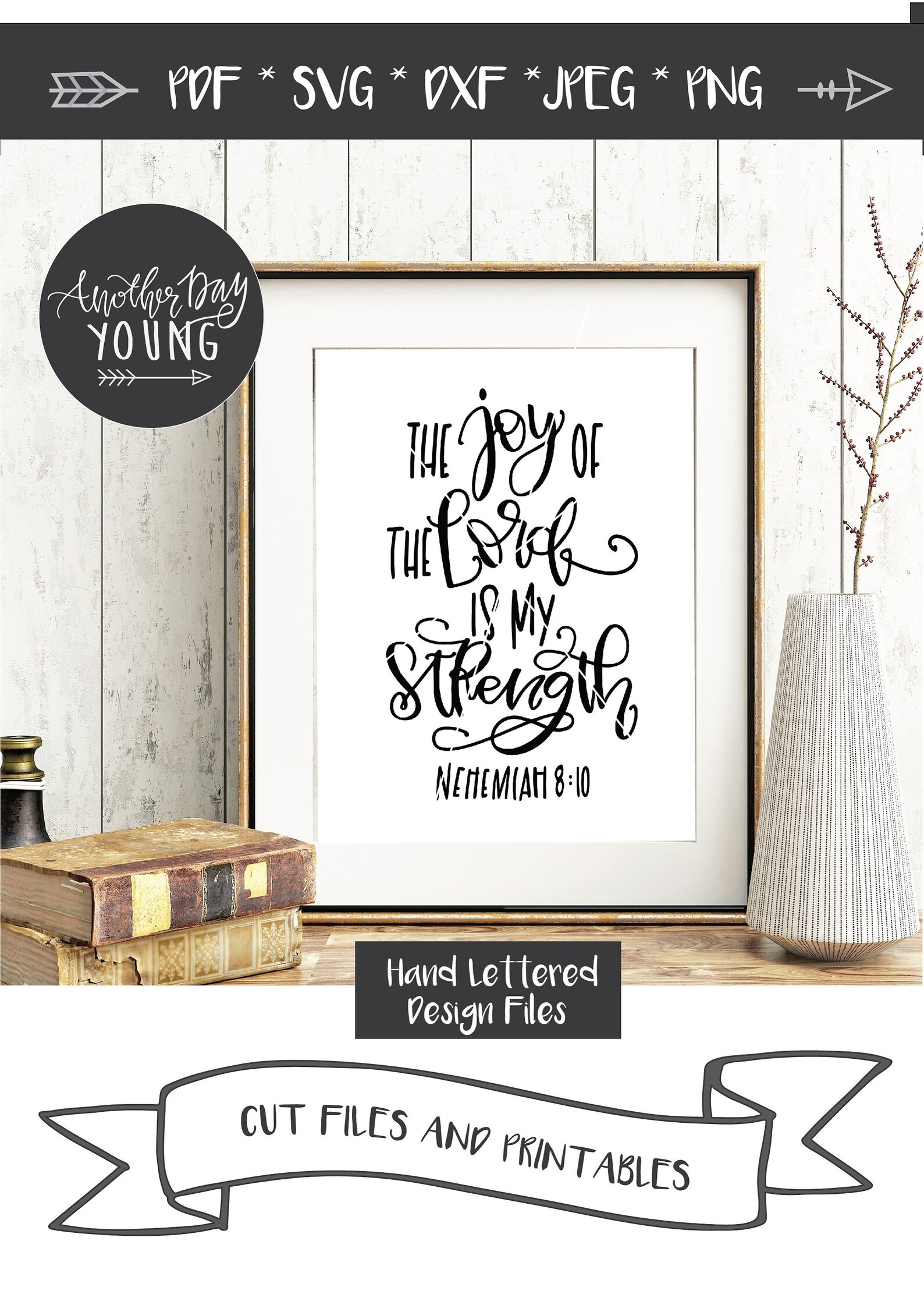 The Joy Of The Lord Is My Strength svg / God svg / Bible Verse | Etsy