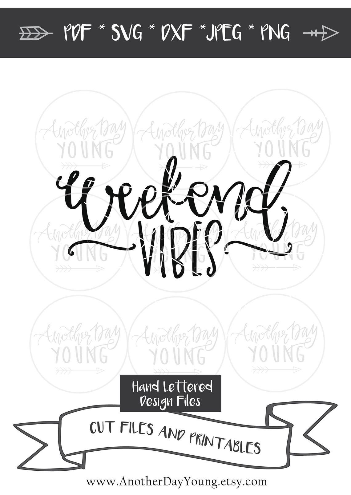 Weekend Vibes svg / Weekend svg / Fun SVG / Hand Lettered svg | Etsy