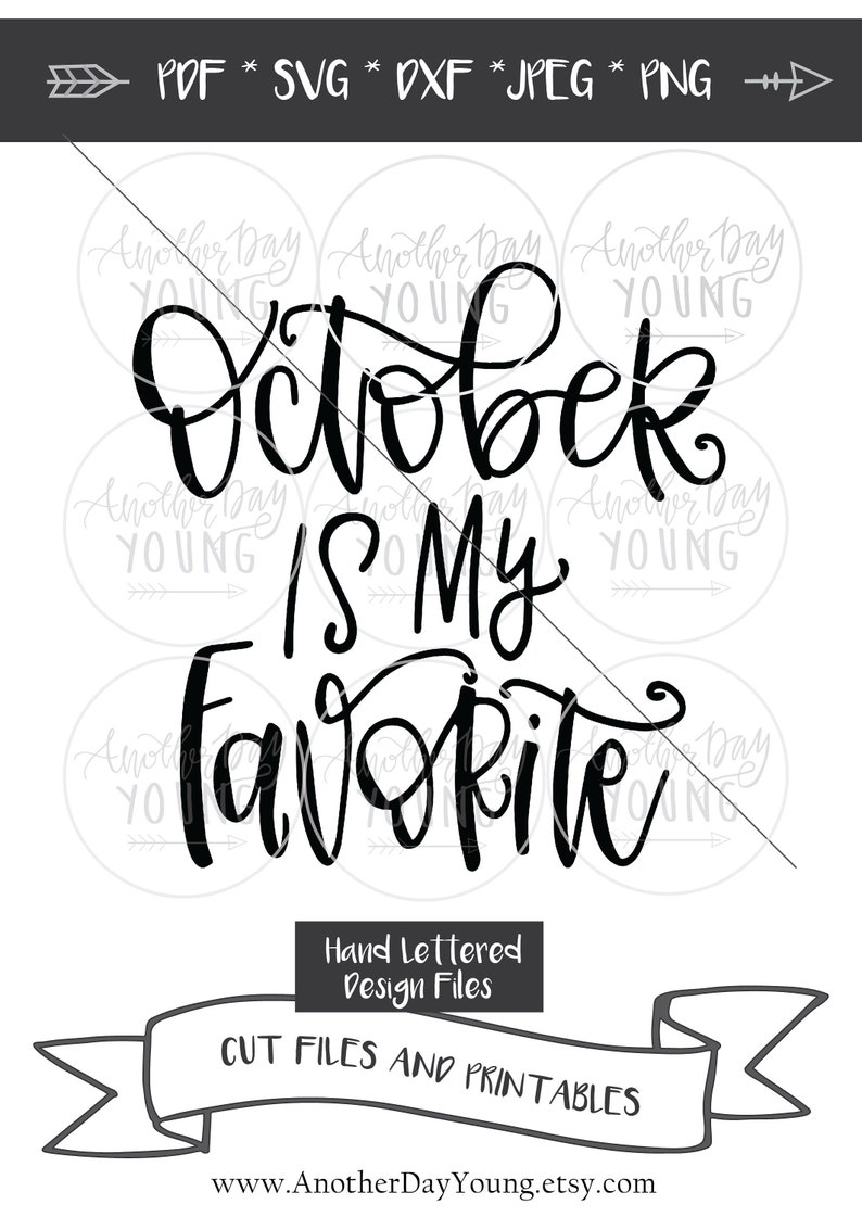 October Is My Favorite svg / October svg / Fall Printable / | Etsy
