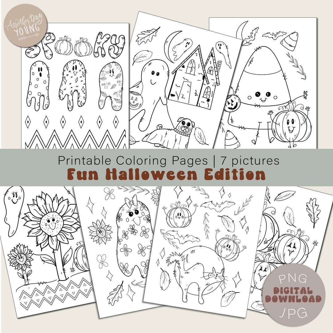 Halloween Coloring Book Pages | Printable Coloring Book Halloween ...
