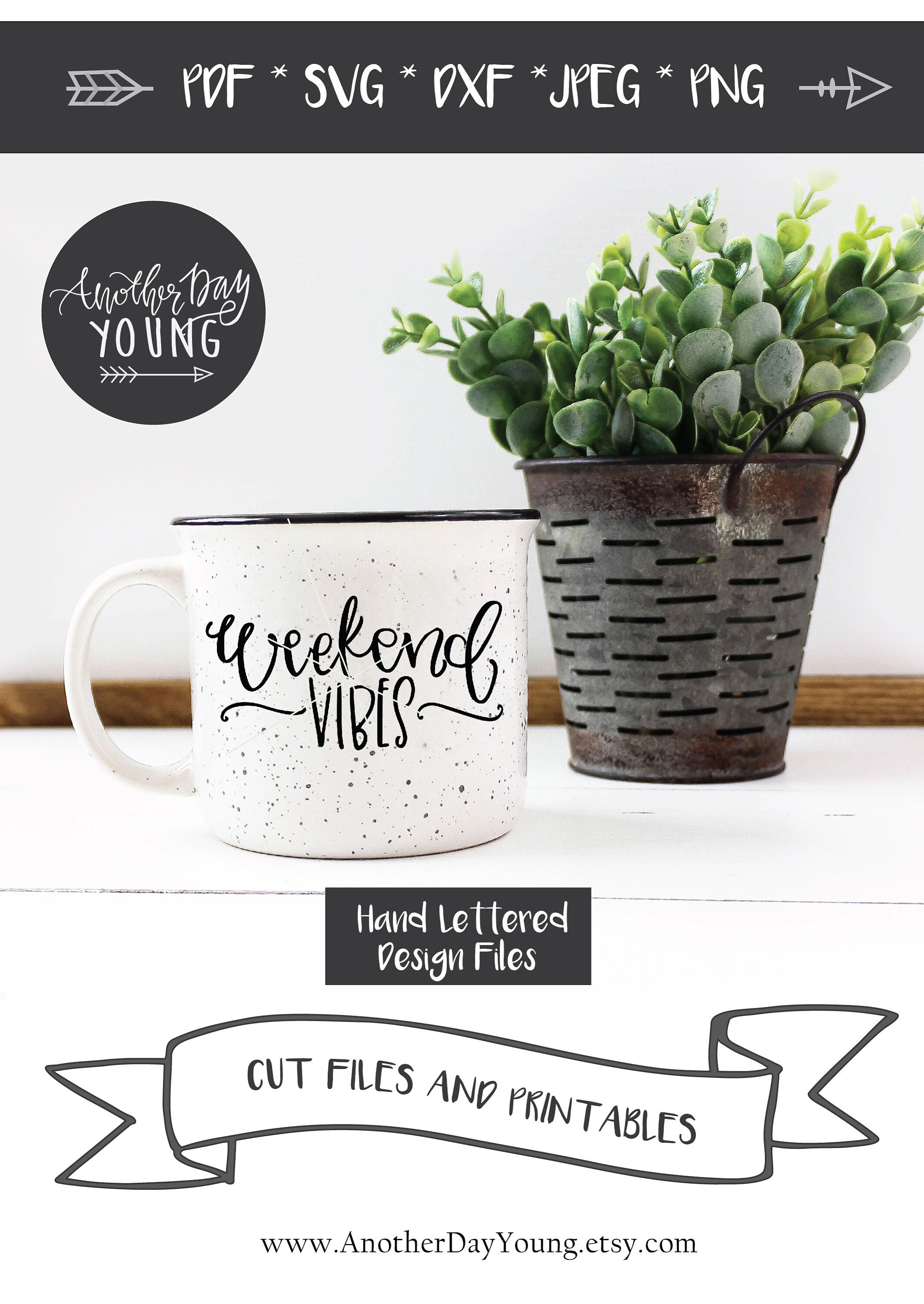 Weekend Vibes svg / Weekend svg / Fun SVG / Hand Lettered svg | Etsy