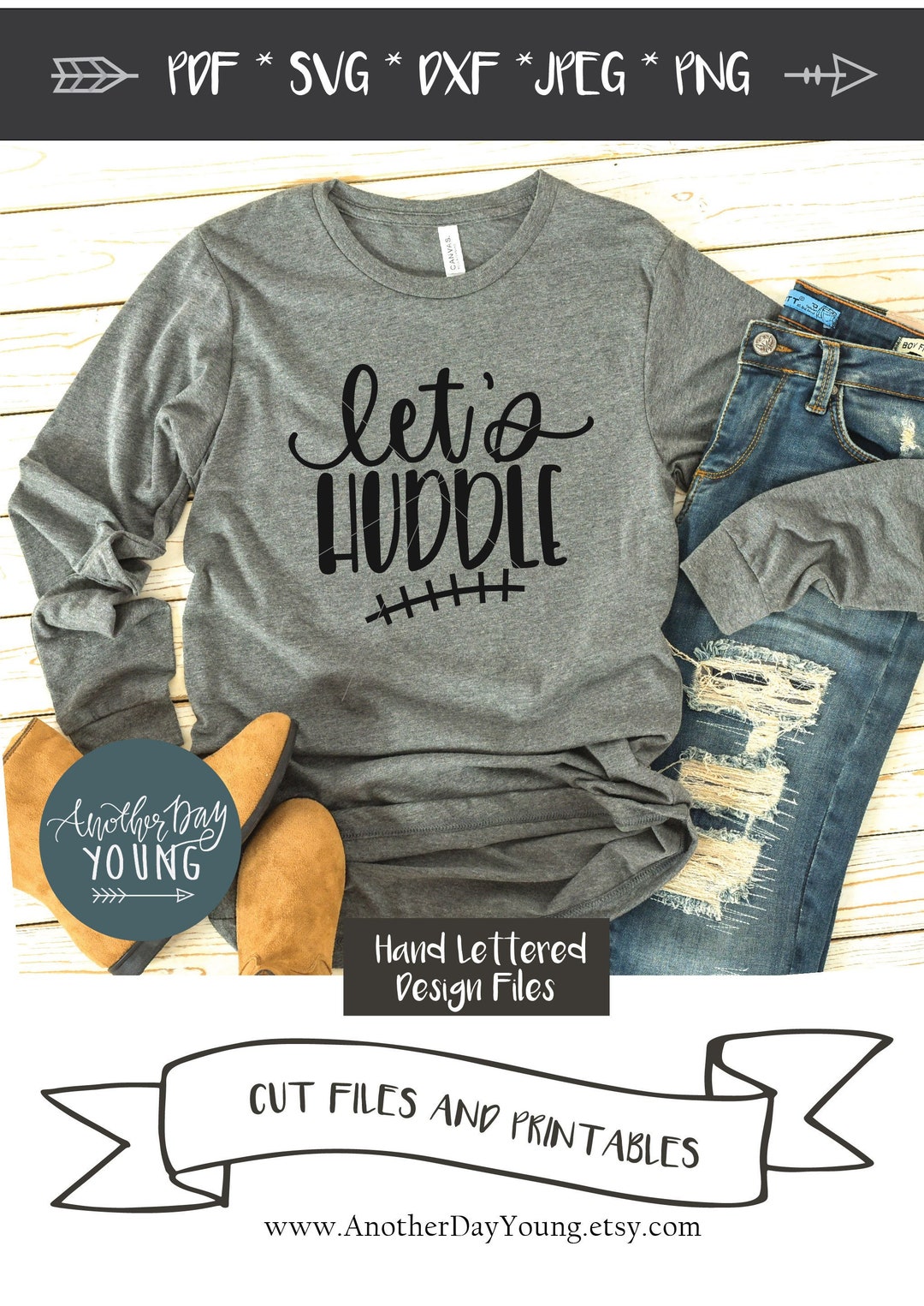 Lets Huddle Svg / Hand Lettered Svg / Football Svg / Football Yall Svg ...