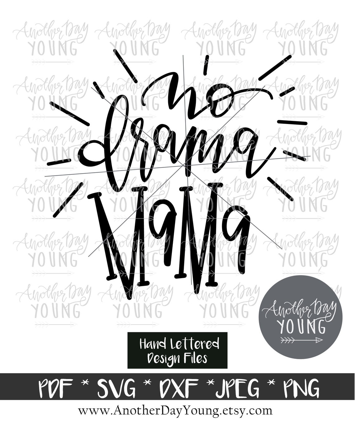 No Drama Mama svg printable Llama Llama svg Chill SVG | Etsy