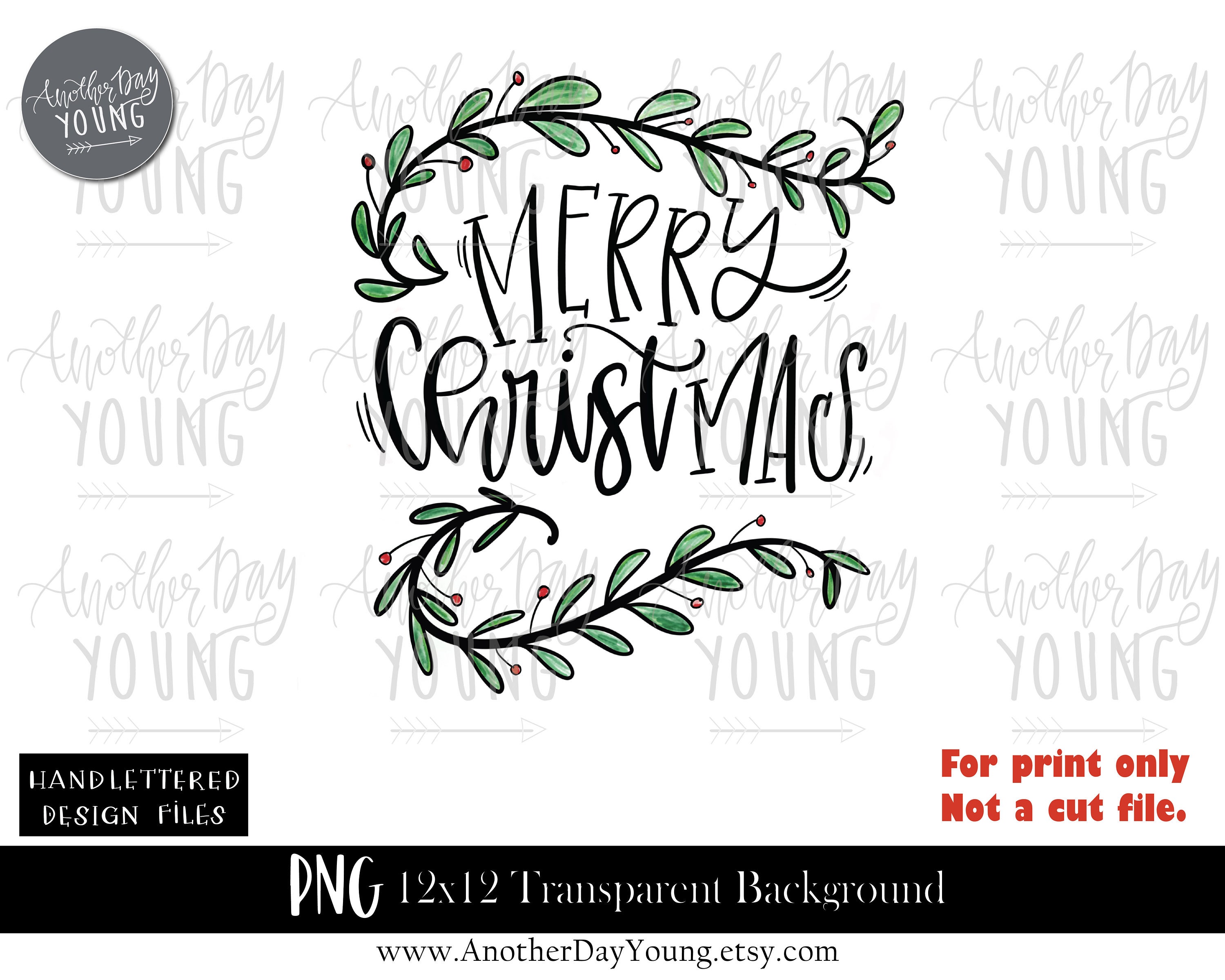 Merry Christmas Sublimation DTF Screen Print Transfer File / - Etsy