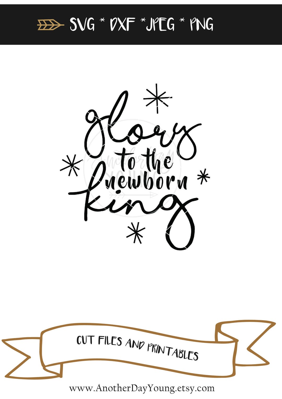 Digital File / Glory to the Newborn King / SVG / Printable / Cut File ...