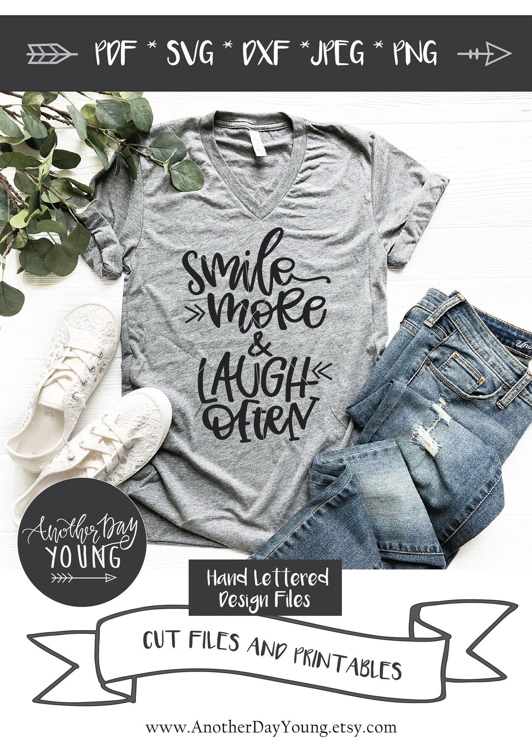 Smile More and Laugh Often SVG , Printable , Cut File , Silhouette ...