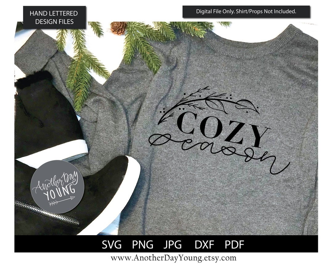 Cozy Season Svg / Christmas Winter Svg / Cricut Silhouette / Hand ...