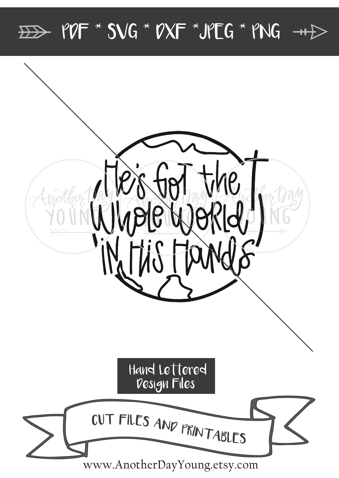 He's Got the Whole World in His Hands Svg Christian Svg | Etsy