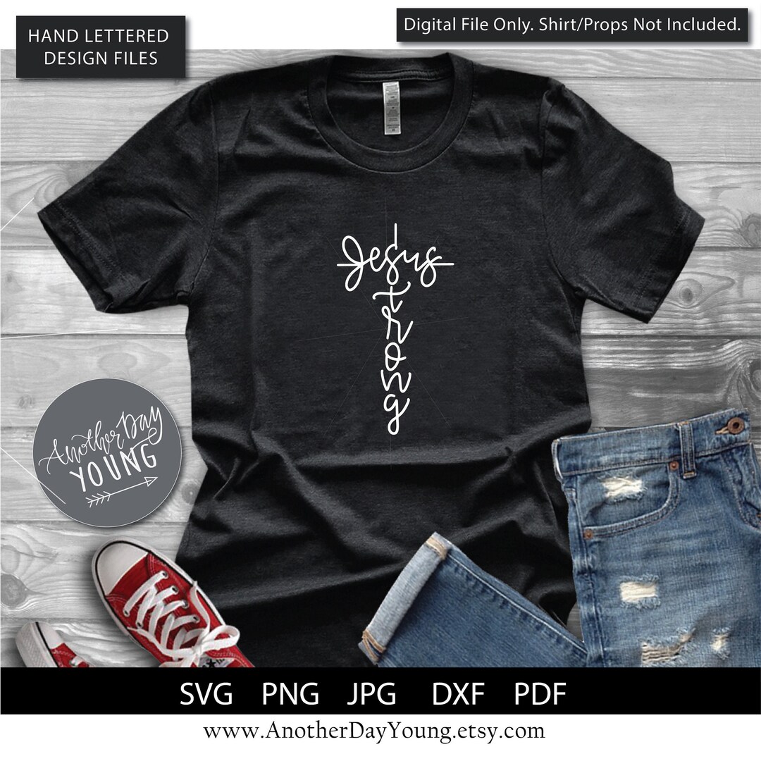 Jesus Strong Cross Svg , Christian Svg , Bible Verse Cross Svg , Jesus ...