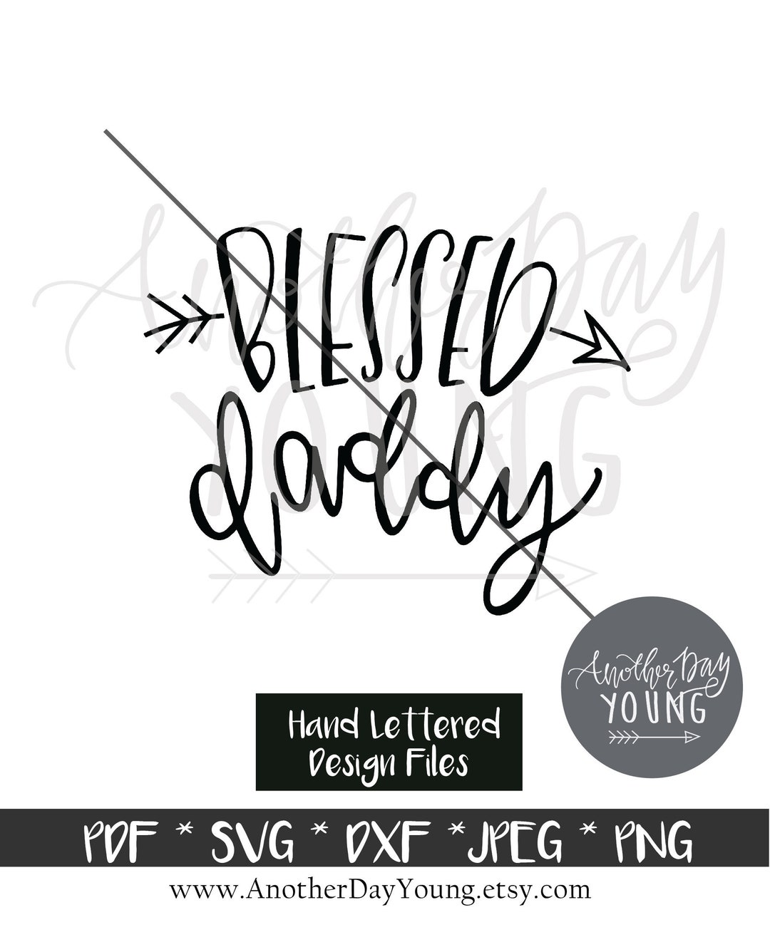 Blessed Daddy Cut File SVG DXF , Daddy Svg , Blessed Svg , Hand ...