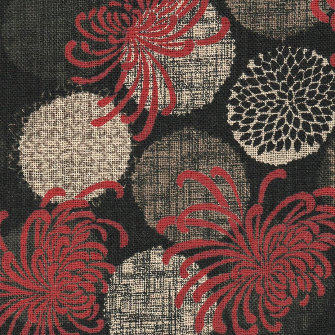 Red Spider Mums - Homespun 100% Cotton Traditional Japanese Fabric - Etsy