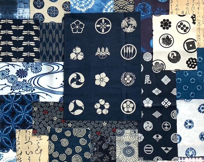 22 Mixed Boro Japanese Fabric Collection #445 Slow Stitching - Etsy