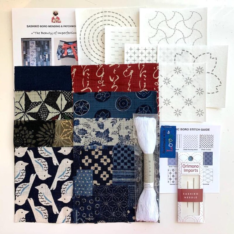 Sashiko Patch & Stitch - Etsy