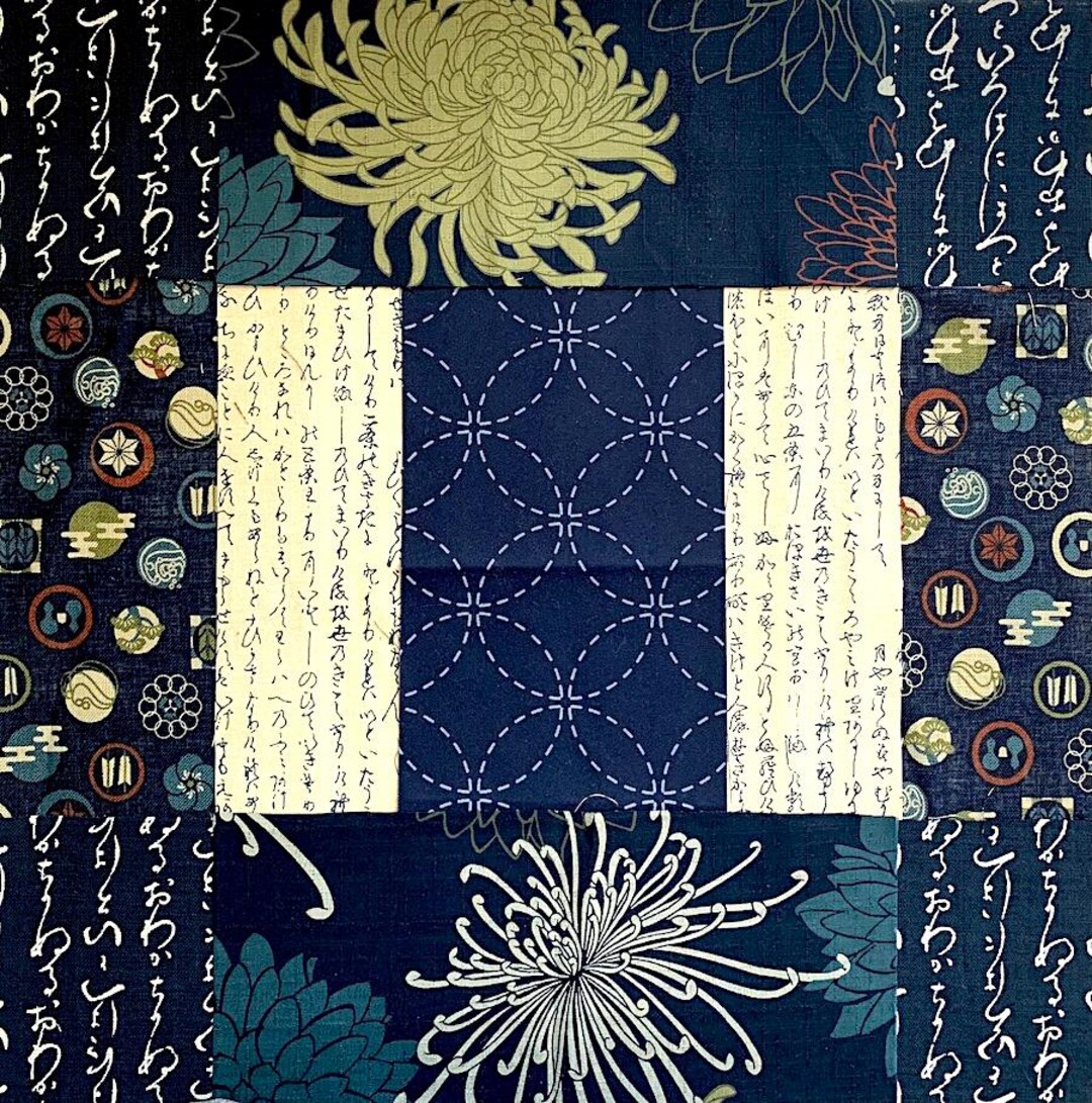 DIY Wall Hanging Patchwork & Sashiko Stitching - Japanese Fabric ...