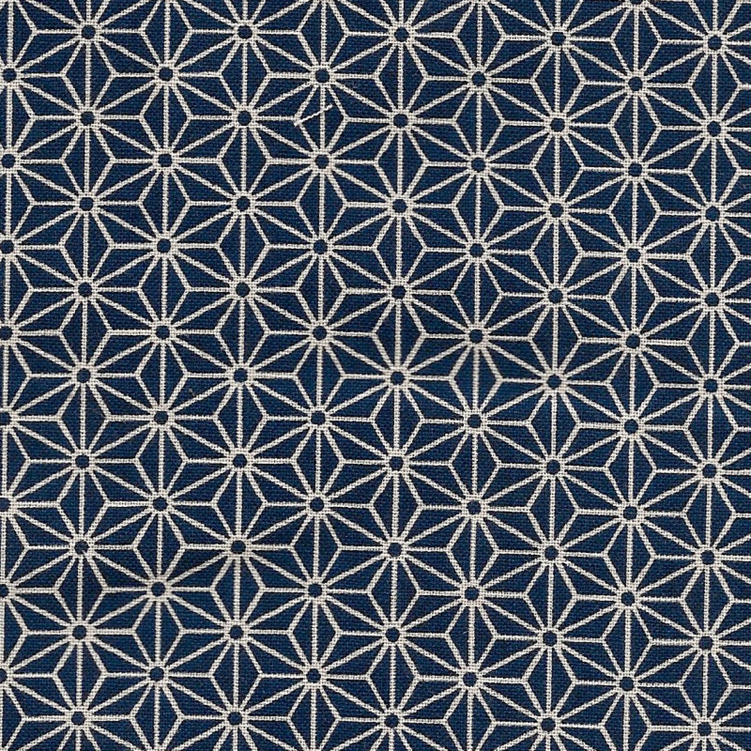 ASANOHA - NAVY BLUE Traditional Japanese Fabric - Etsy