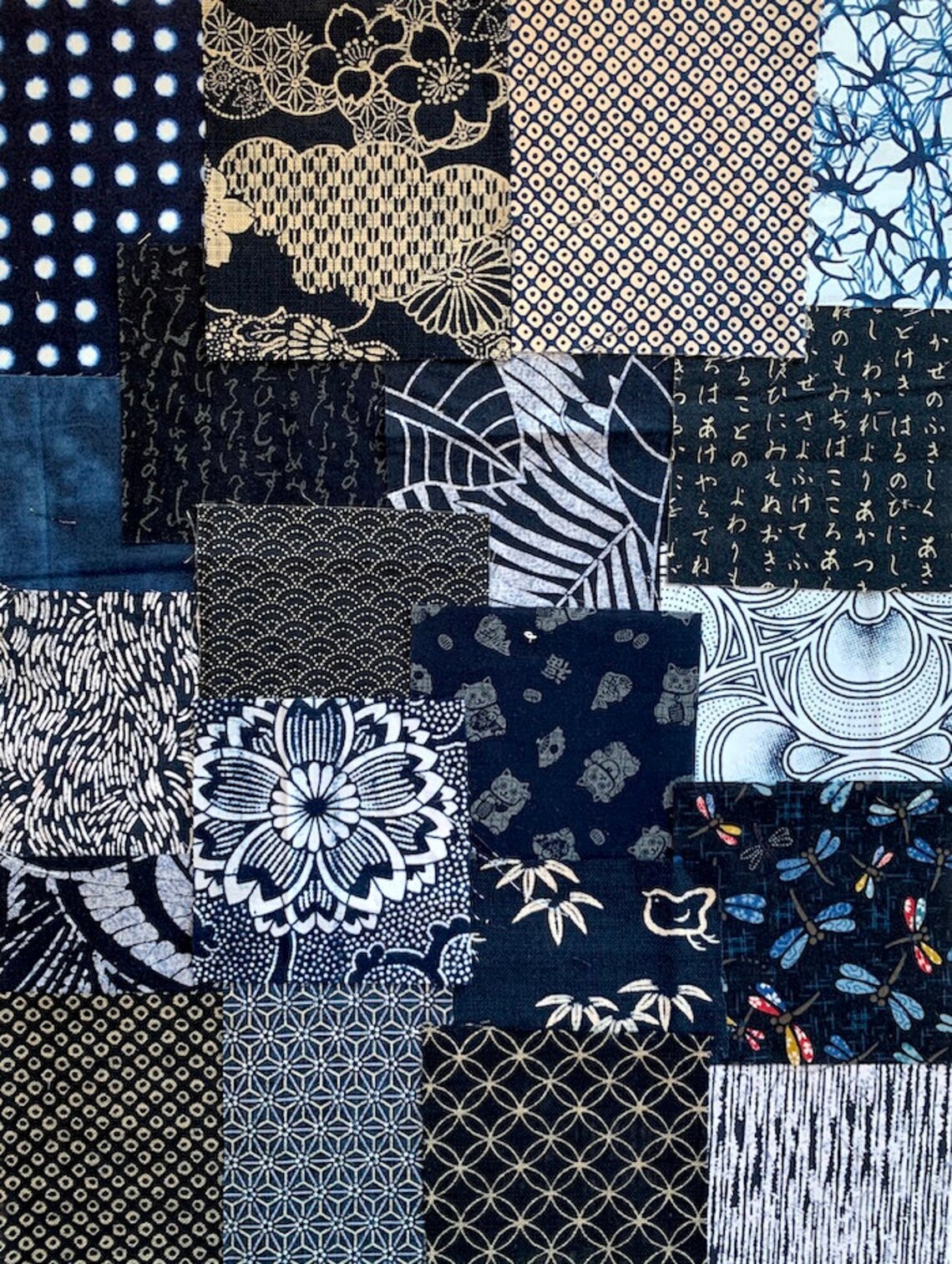 Japanese Boro Fabric Scraps 20 Variety Indigo Cotton Pieces - Etsy