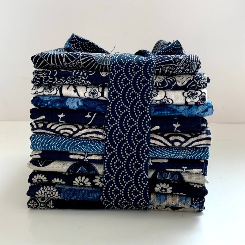 Indigo Japanese Fabric - Etsy