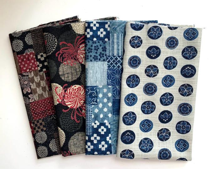 NEW! 4 Homespun Traditional Japanese Designs in Blue & Red: Perfect for ...