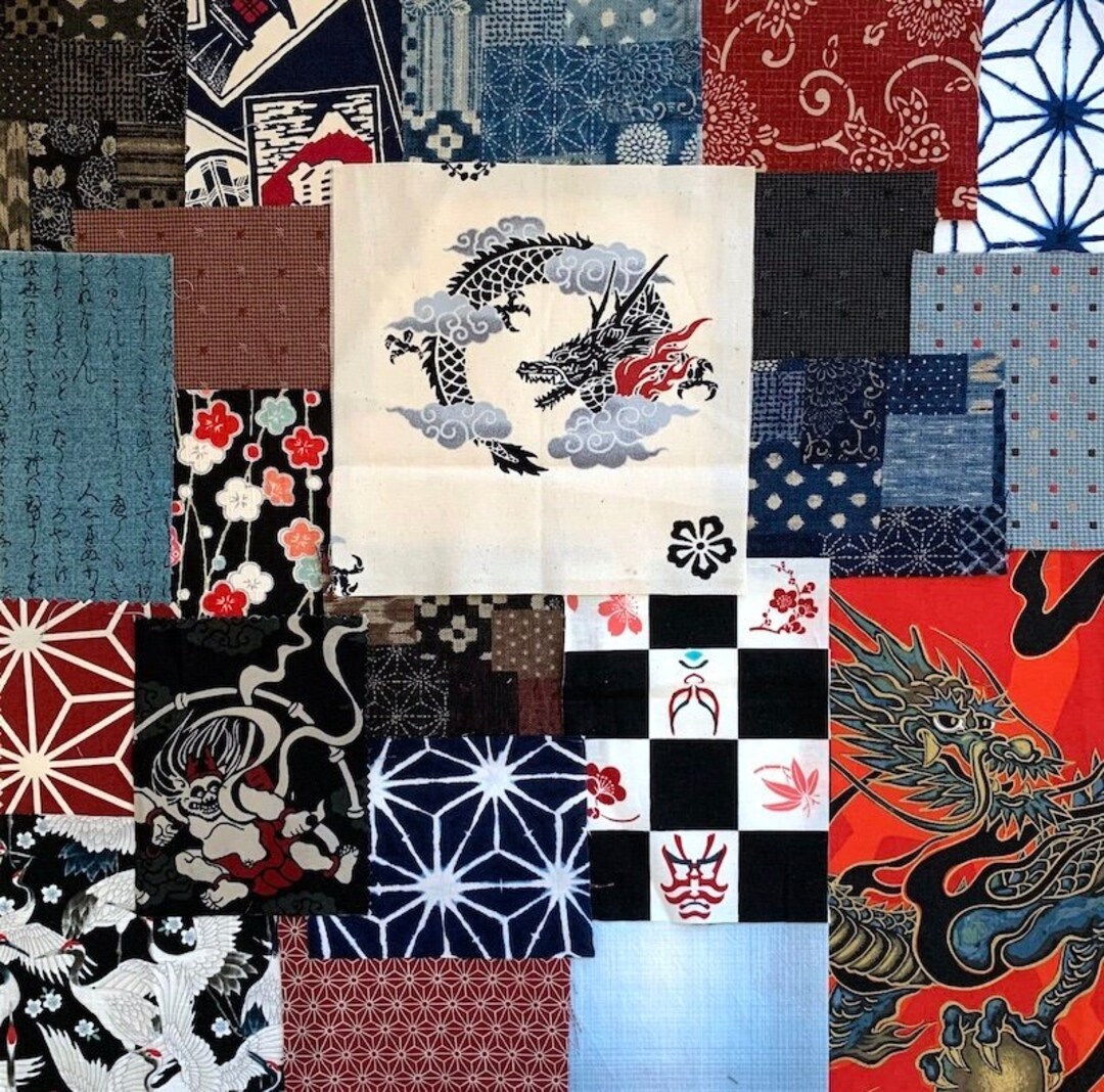 20 Traditional Japanese Designs Boro Fabric Collection 544 - Etsy