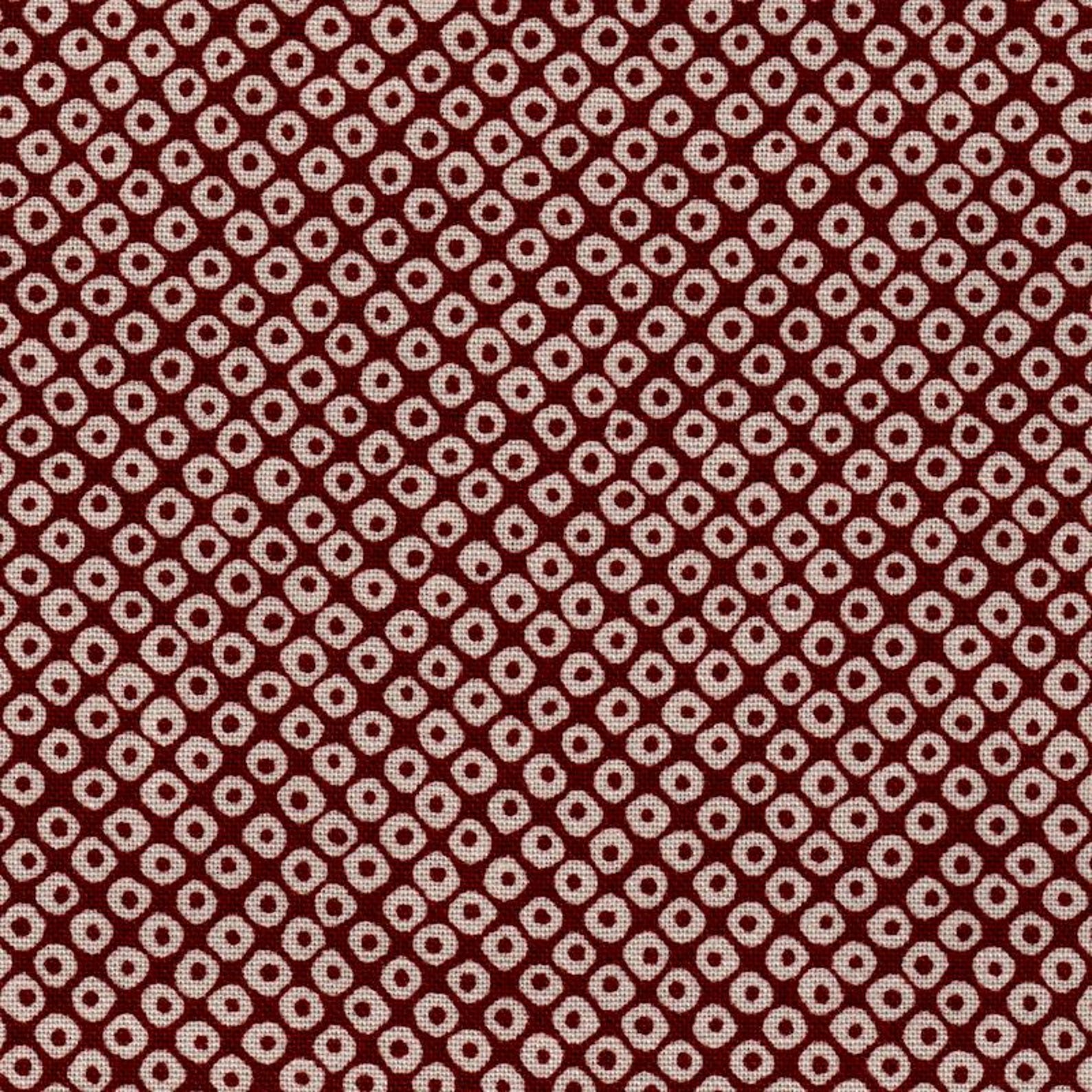 5 RED Traditional Japanese Designs - Fat Eighth OR Fat Quarter Fabric ...
