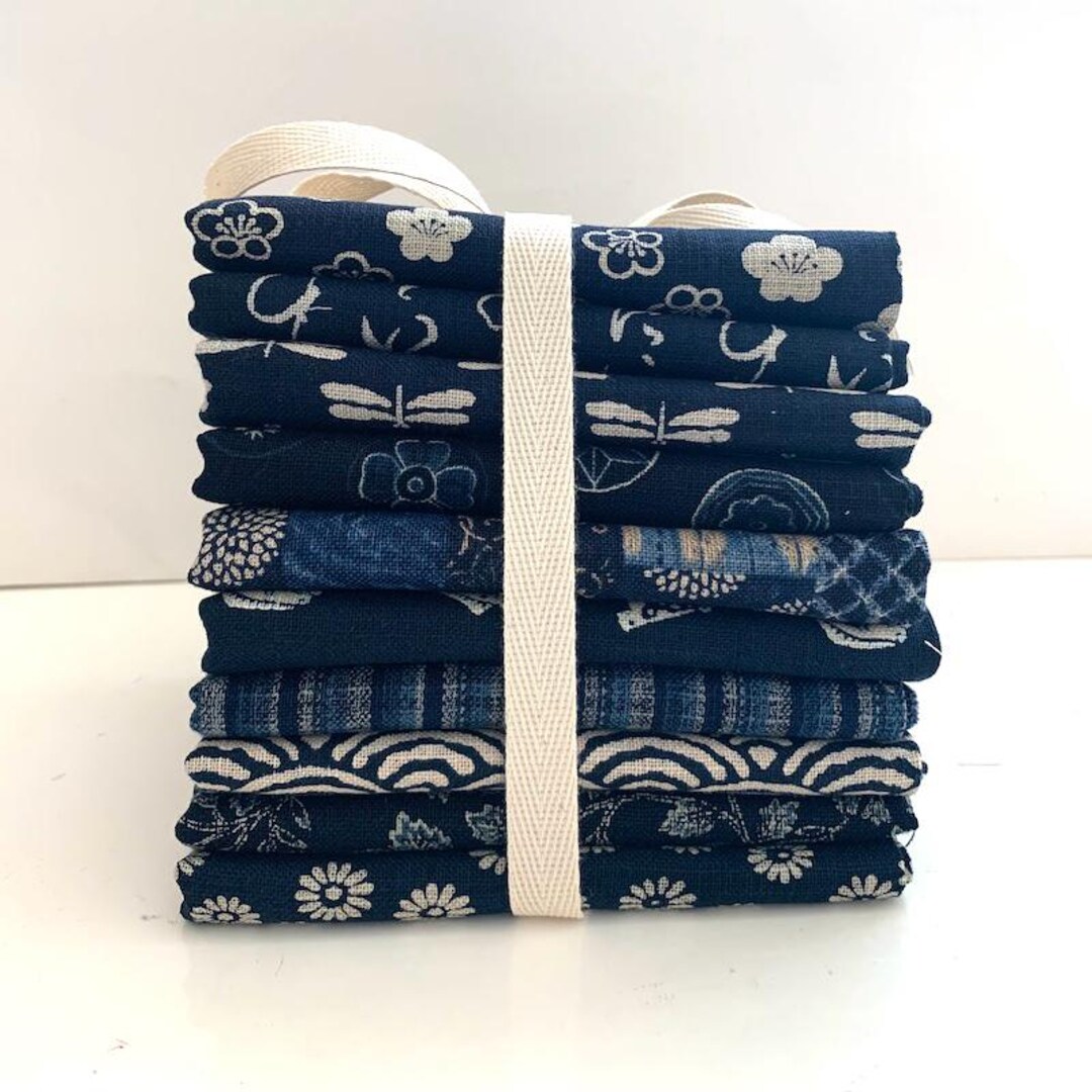 10 Homespun Traditional Japanese Designs in Deep Indigo Blue: Perfect ...