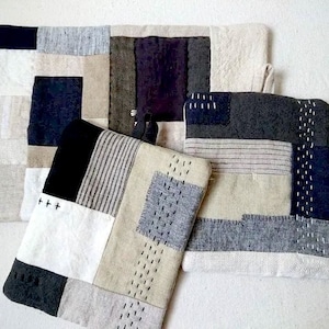 Slow Stitching Sashiko Boro Mending & Patchwork Kit #355B: 10 Piece ...