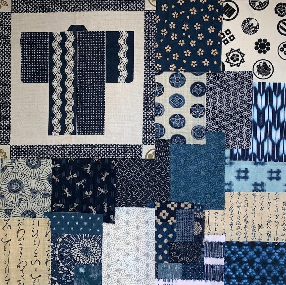 18 Traditional Japanese Designs - Boro Inspired Fabric Collection ...