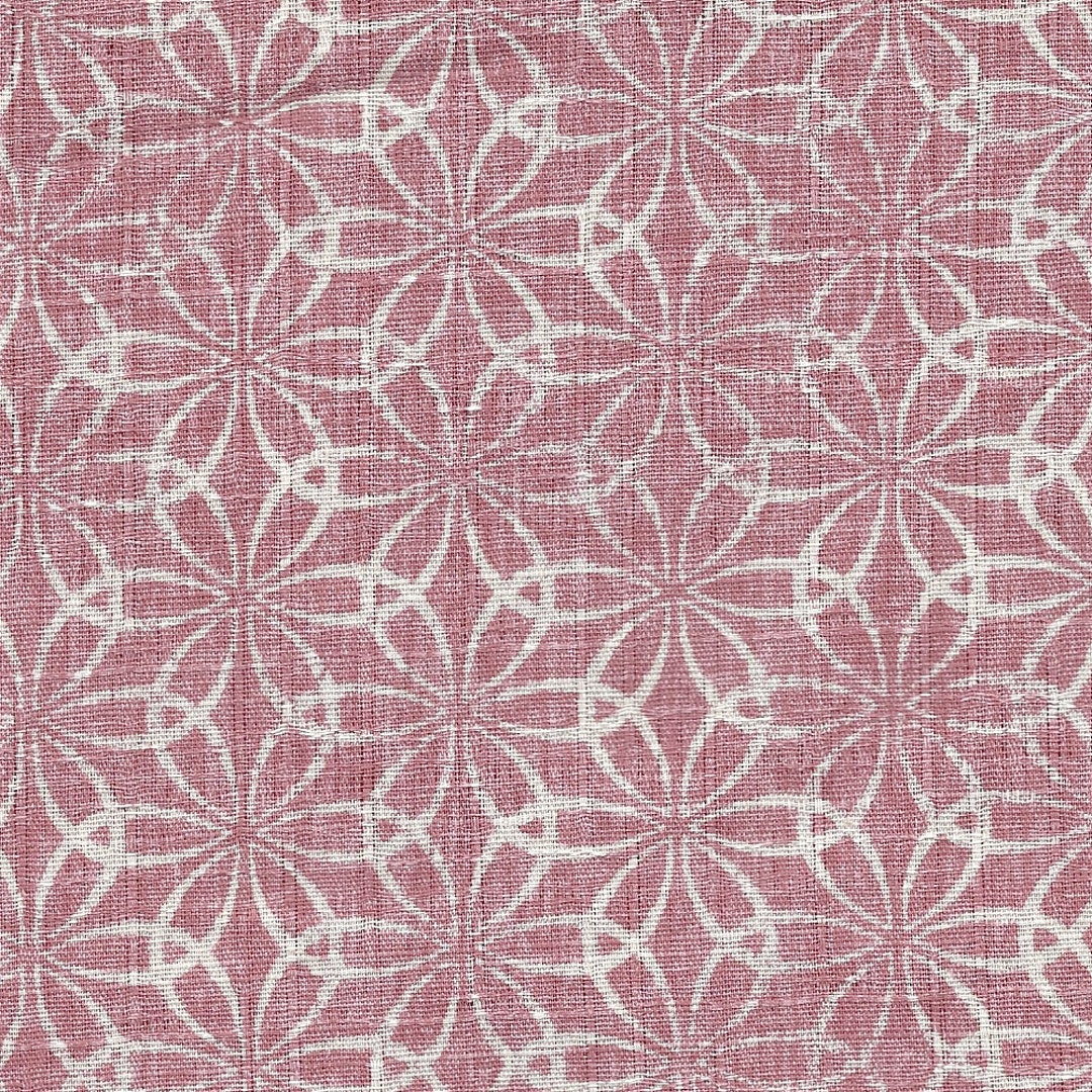 New Interlocking Flower Design Pink 100% Cotton Dobby - Etsy