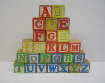 Abc blocks | Etsy