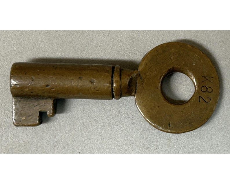 Brass Railroad Key Stamped K82 Antique - Etsy